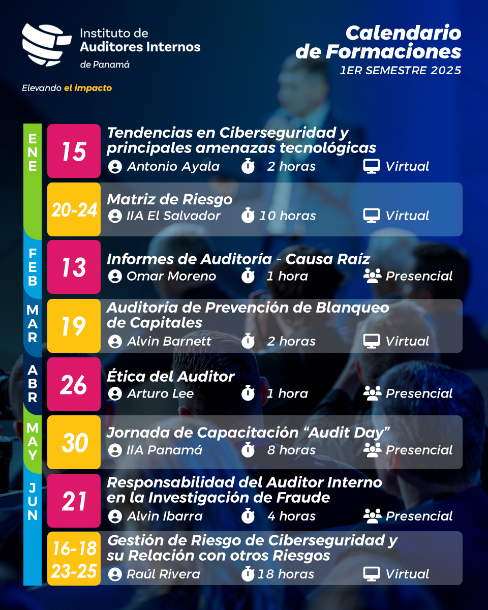Calendario de Formaciones para el 1er semestre de 2025